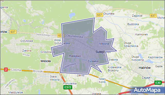 Gmina Sulejówek, powiat miński, województwo mazowieckie na mapie Targeo