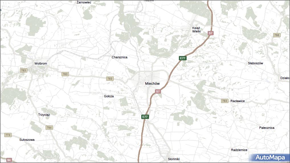 mapa Miechów, Miechów na mapie Targeo
